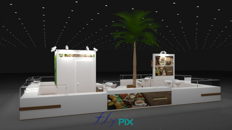 Installation du stand menuiserie : Le Conseil du Café et du Cacao